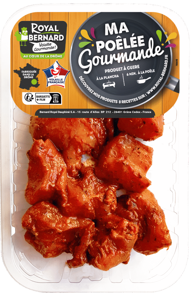 Cubes de filet de poulet marinés Paprika Cumin